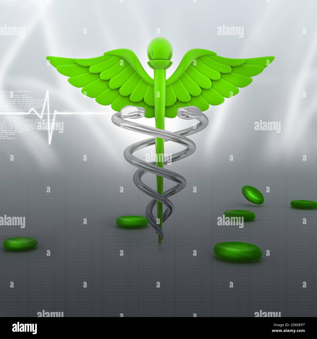 digital illustration of medical symbol in abstract background Stock ...