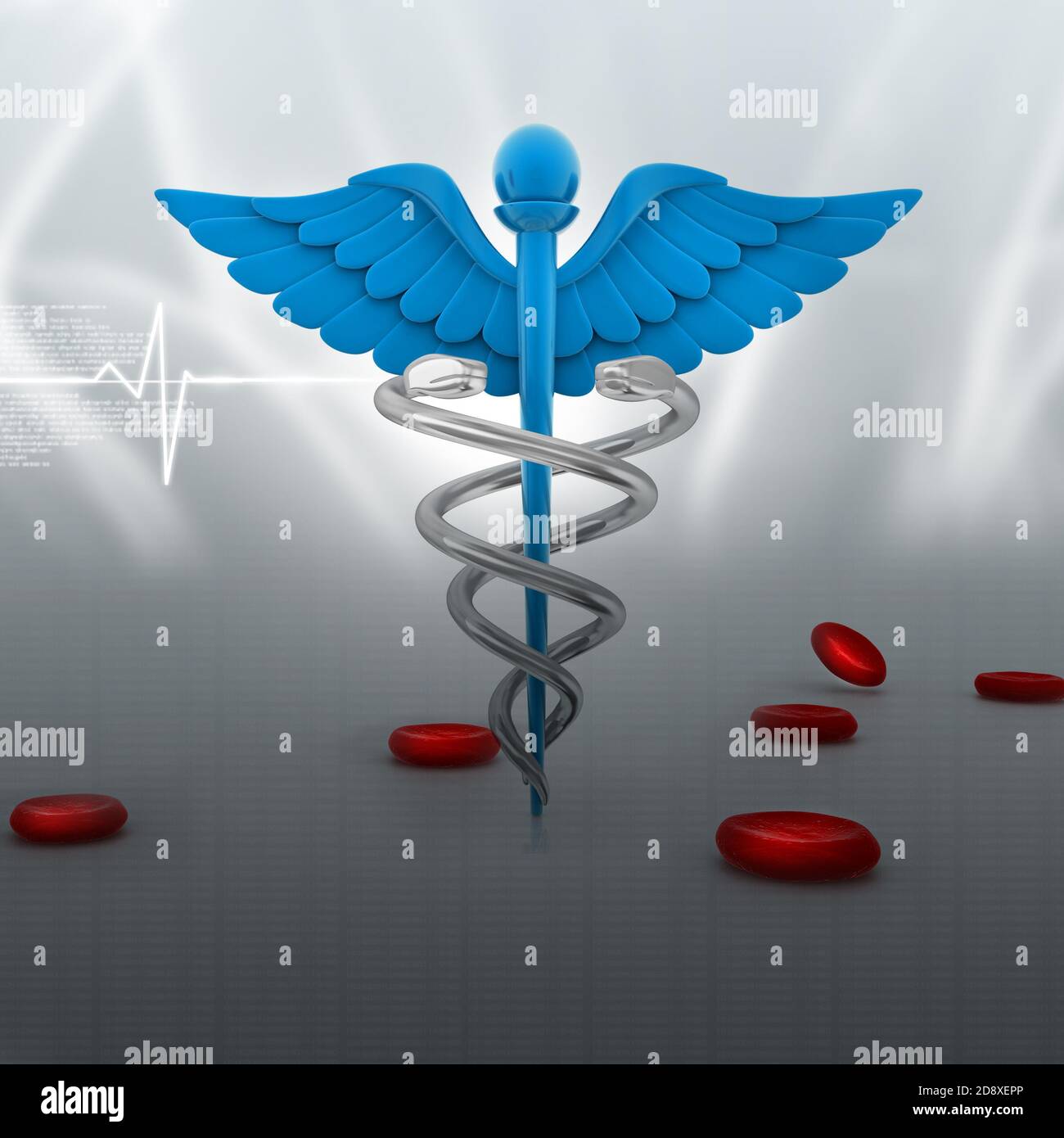 digital illustration of medical symbol in abstract background Stock ...