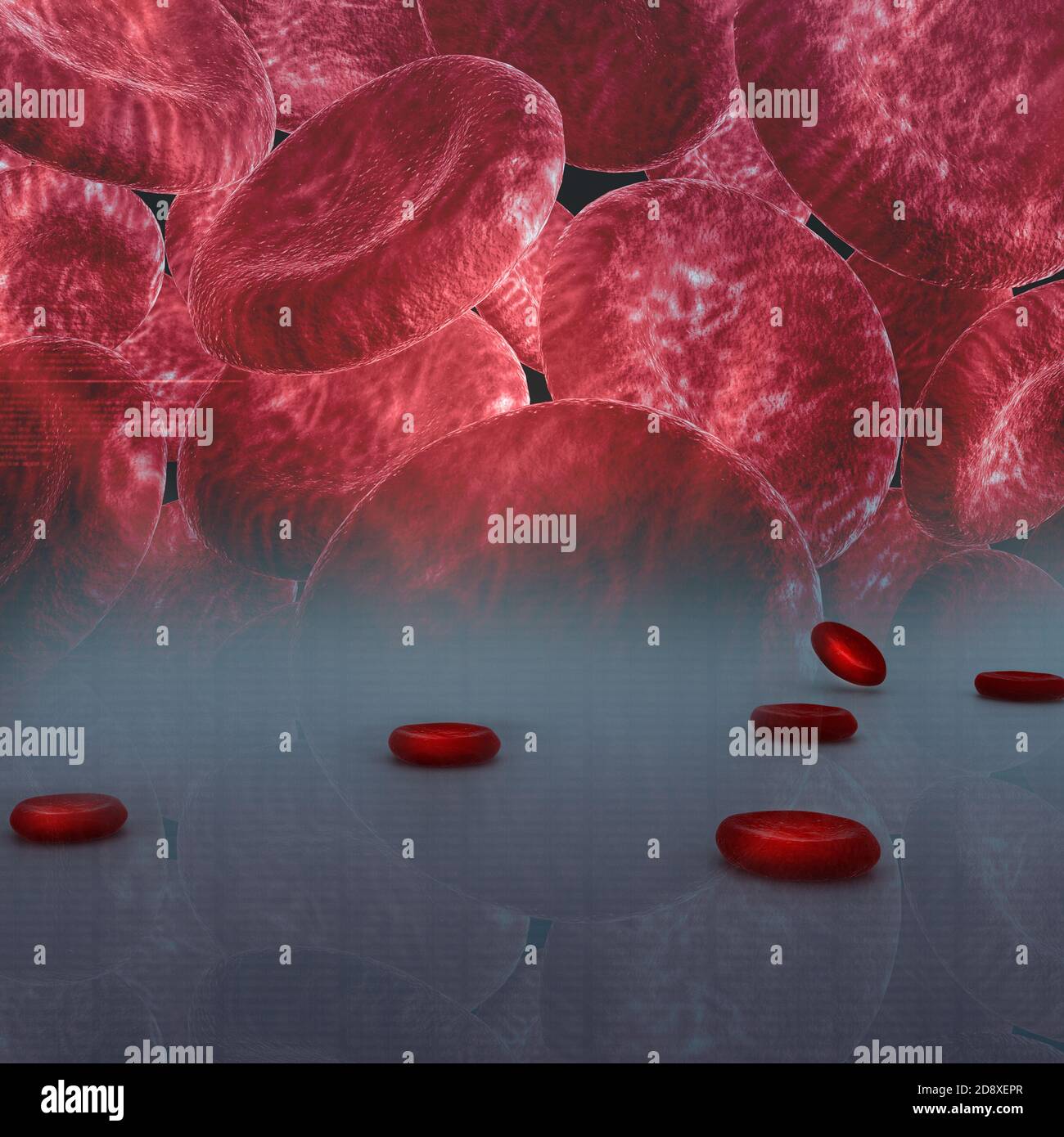 Digital illustration of blood cell in abstract background Stock Photo ...