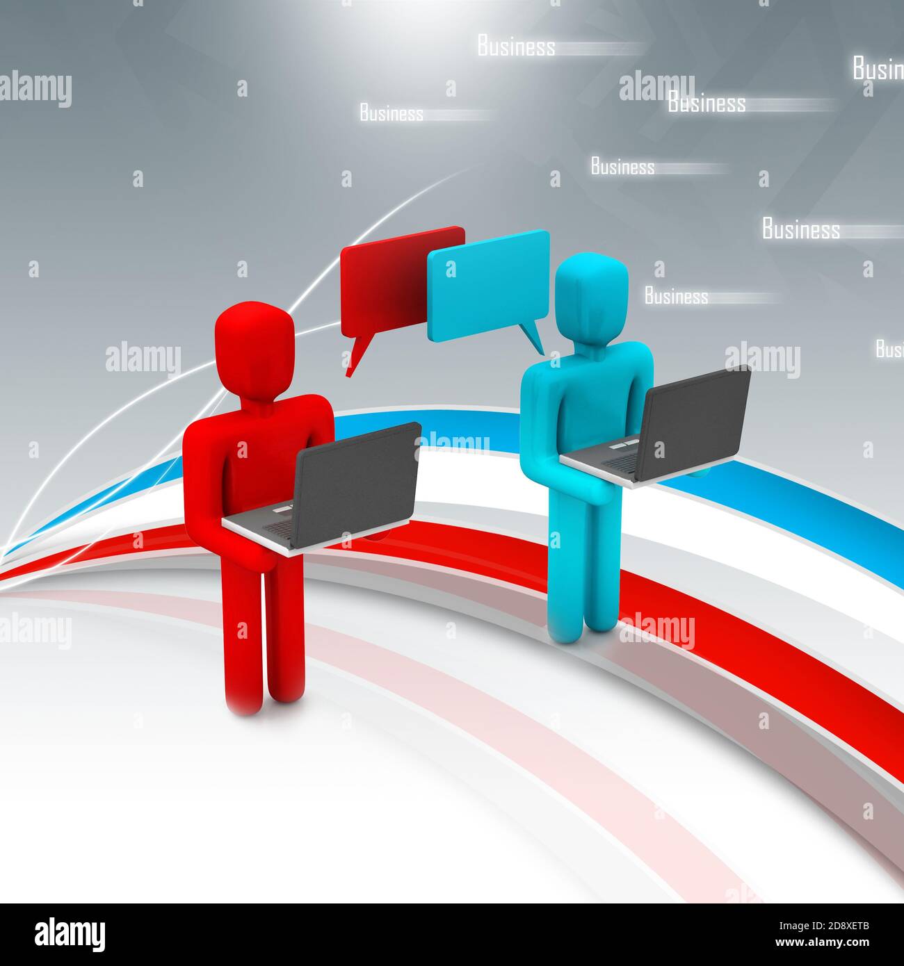 3d computer communication Stock Photo - Alamy