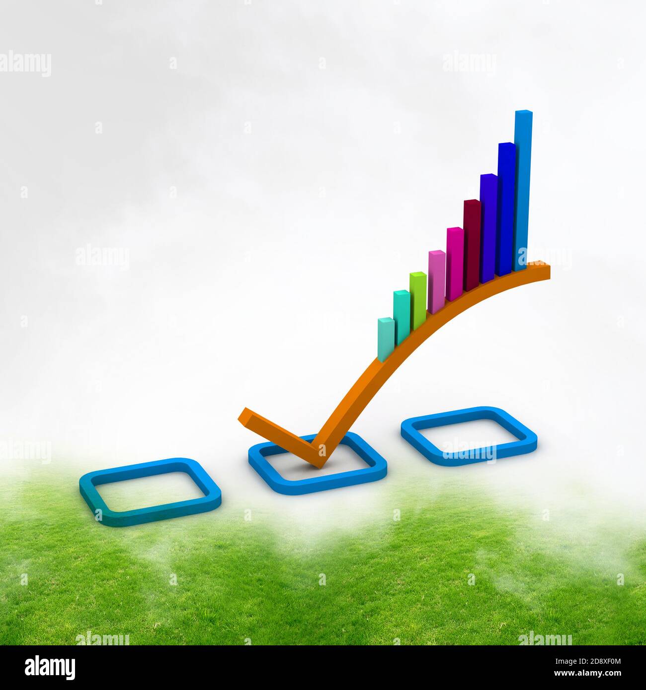 3d Business graph Stock Photo - Alamy