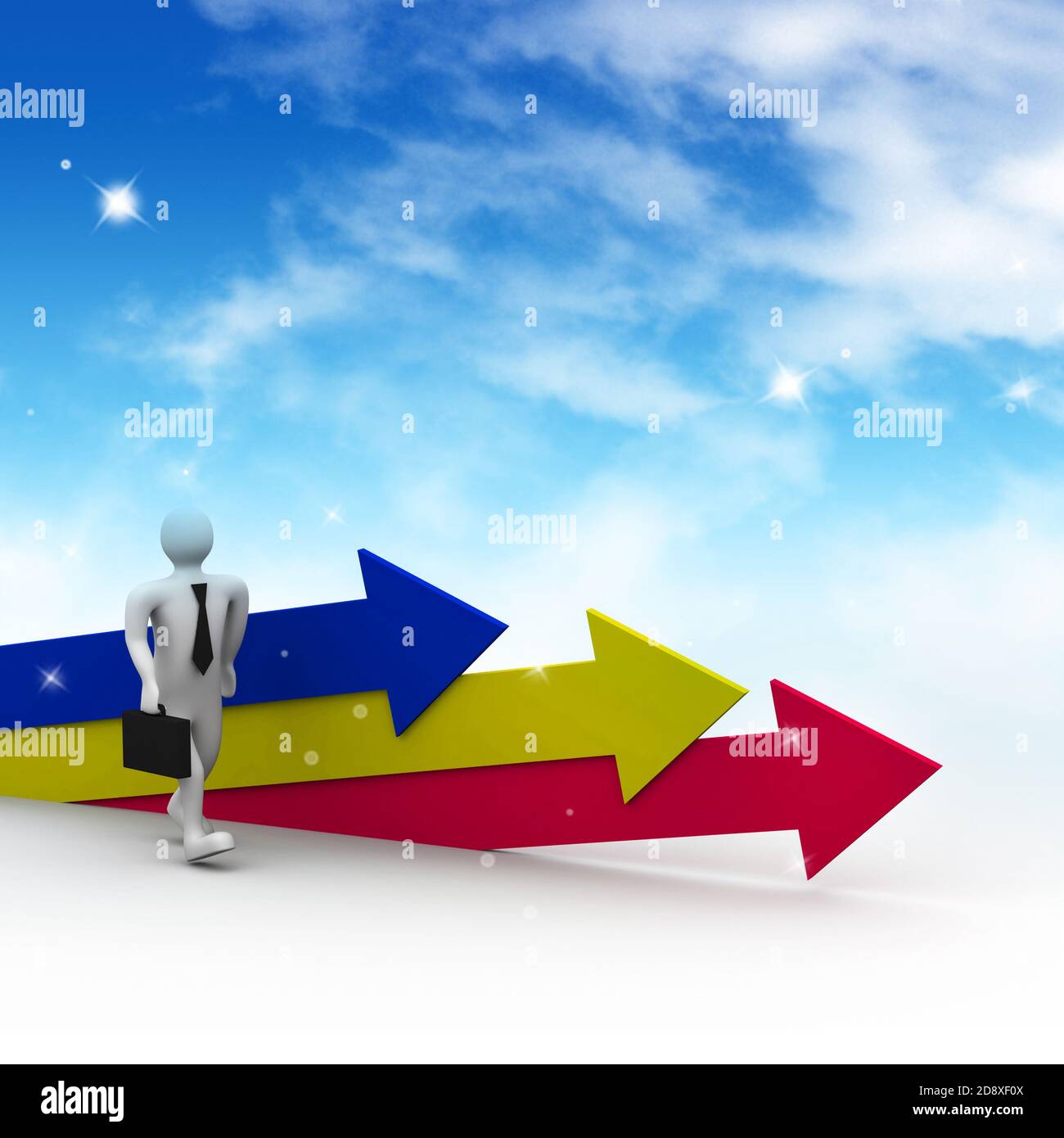 Movement direction to success Stock Photo - Alamy