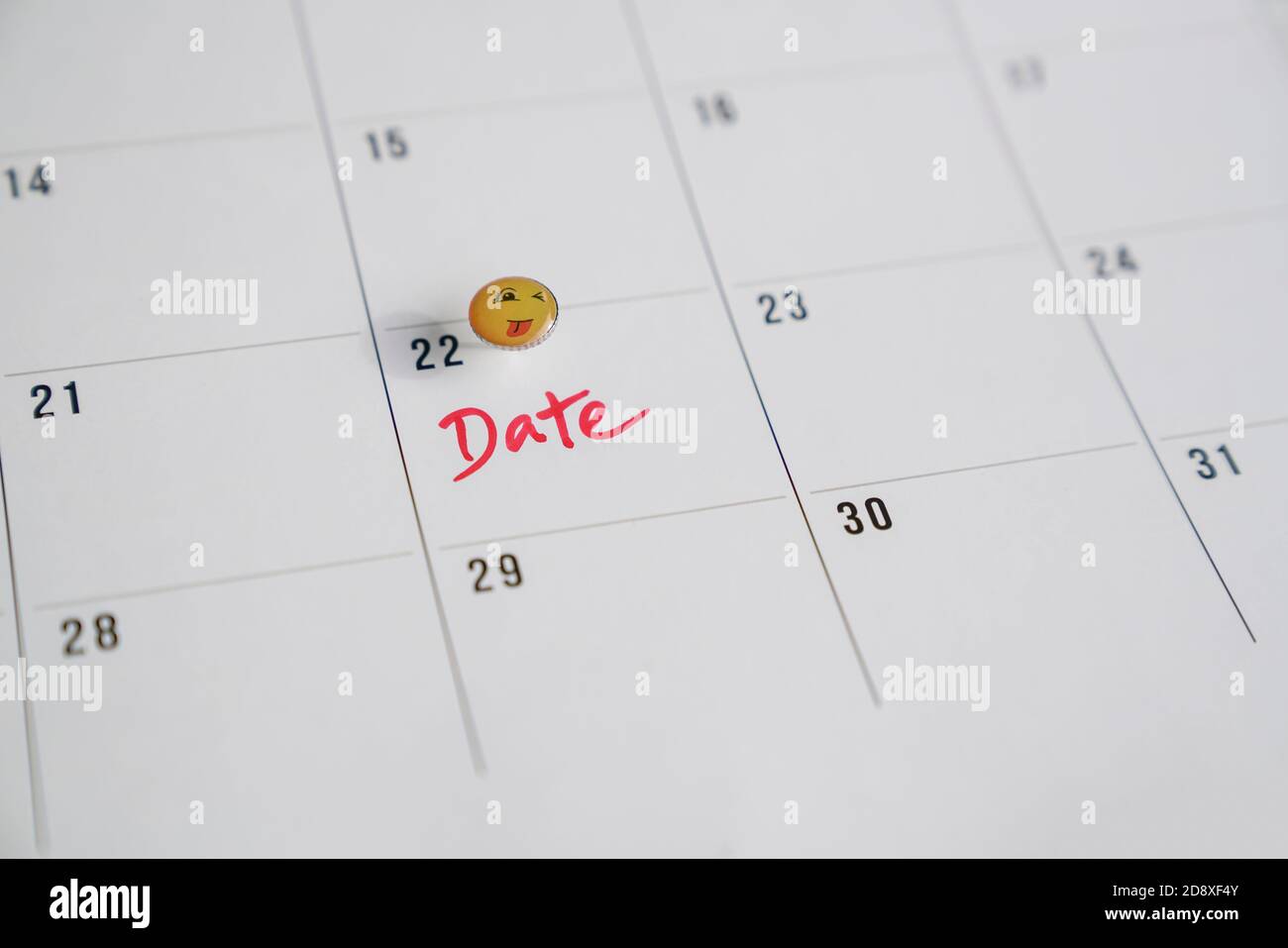 Appointment calendar and smiley hi-res stock photography and images - Alamy