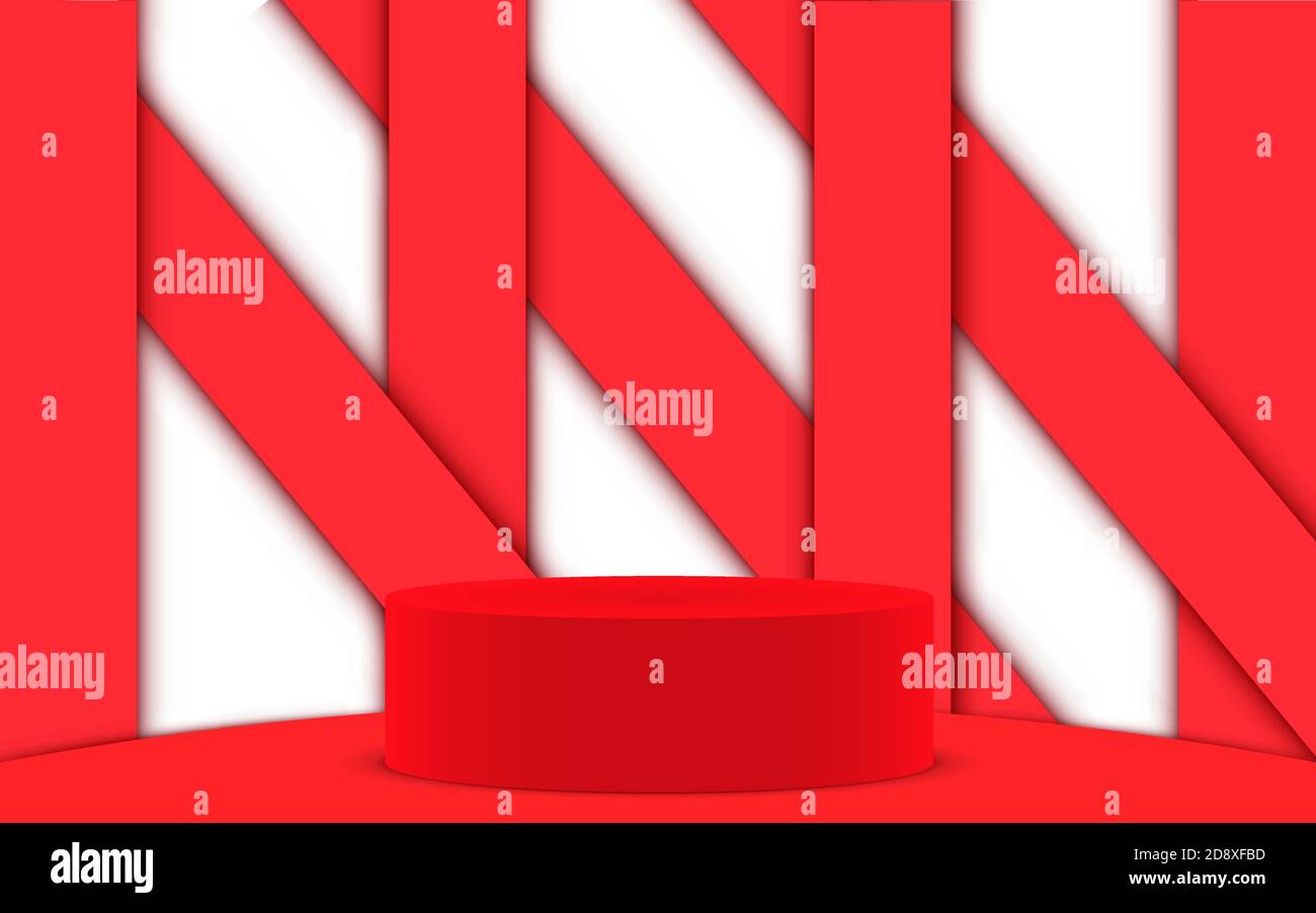 red podium with red paper texture background Stock Vector Image & Art ...