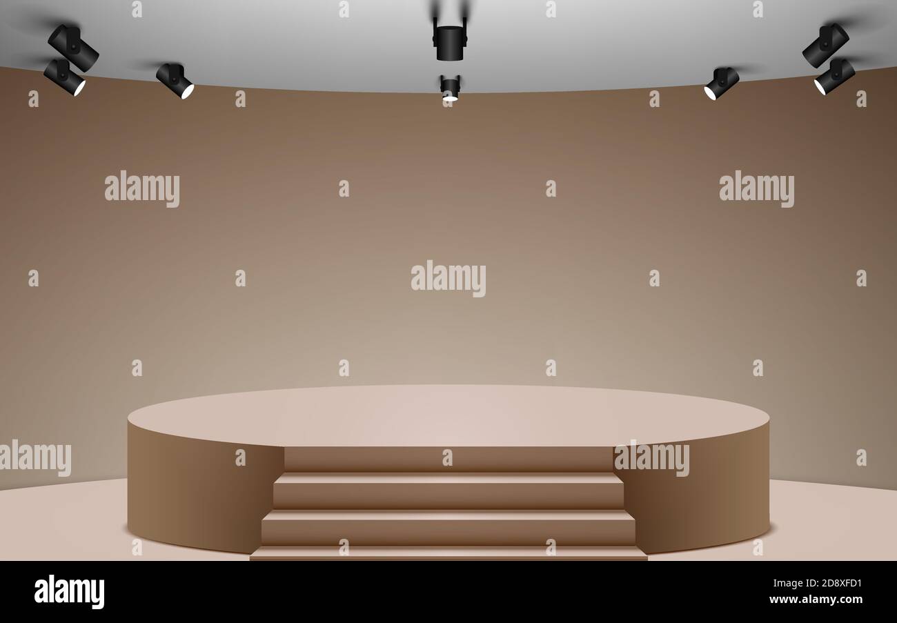 showcase with spotlight in the gallery Stock Vector Image & Art - Alamy