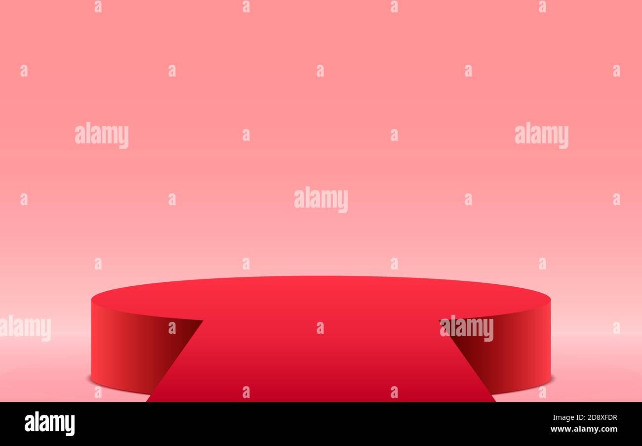 red showcase stand in the red room Stock Vector Image & Art - Alamy