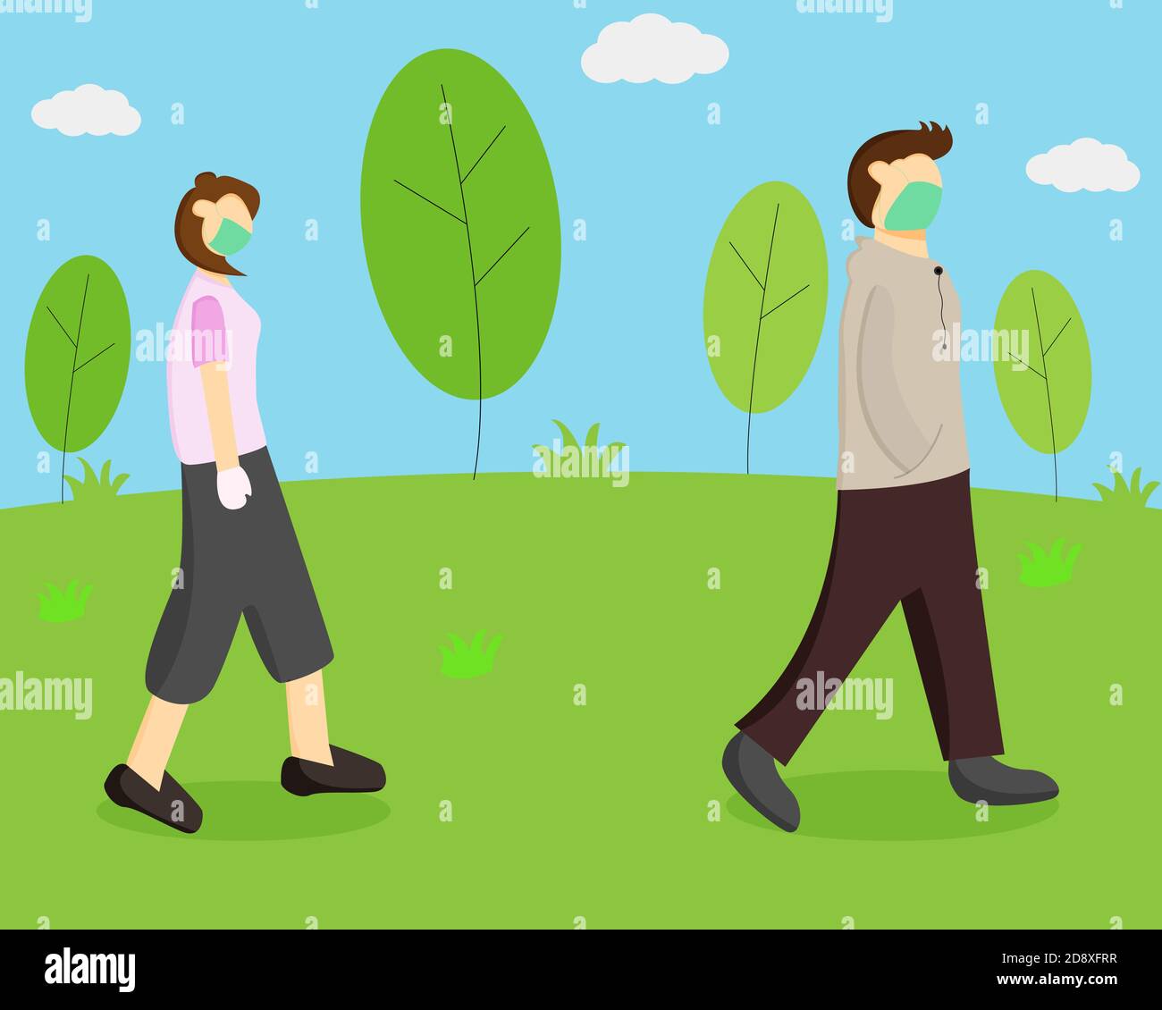 Safety distant Stock Vector Images - Alamy