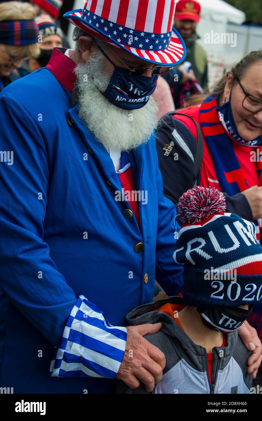Trump Supporters walking to Donald Trump Rally in Reading, Pennsylvania ...