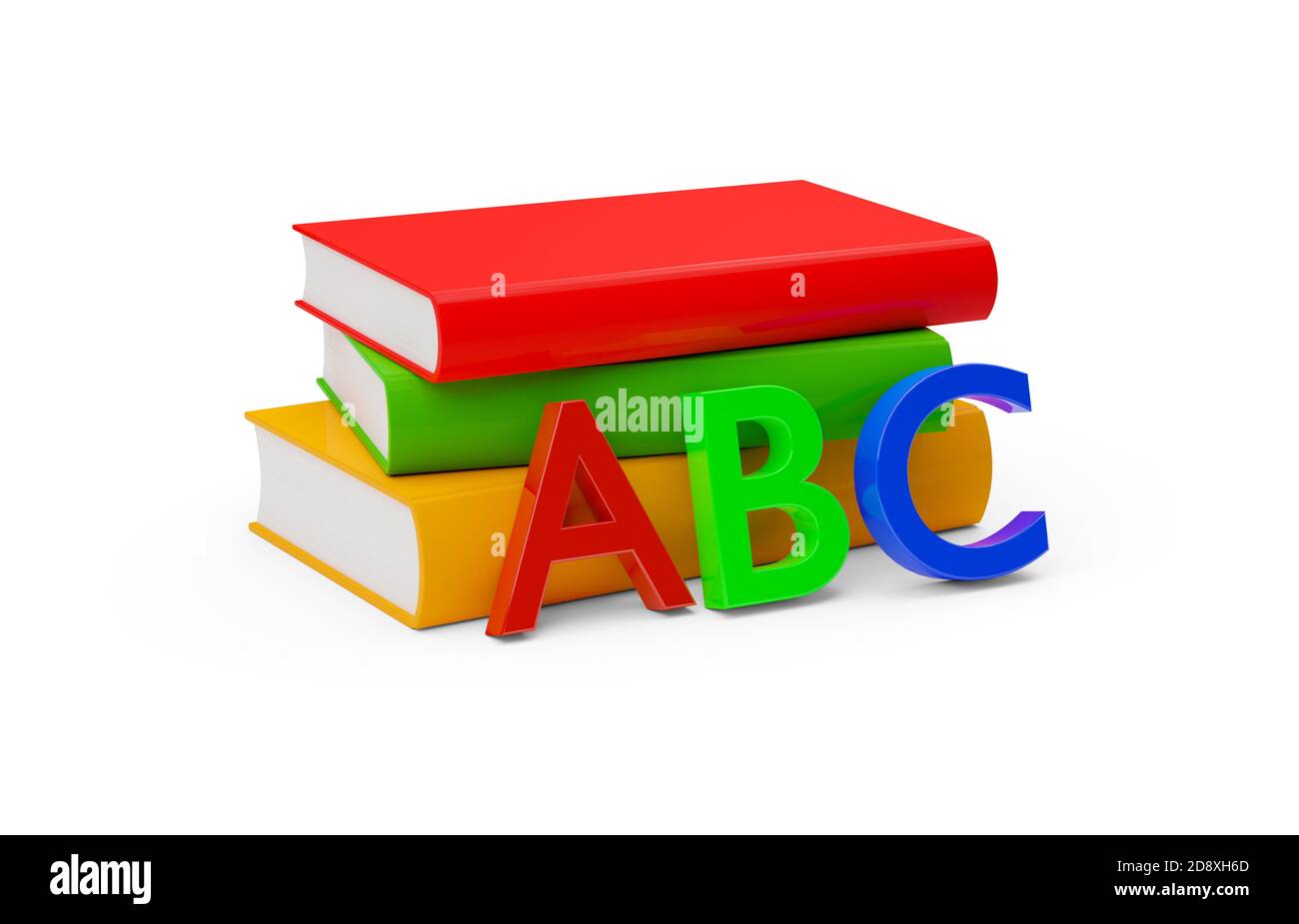 Orange, red, and green hardcover books with blank covers stacked over ...