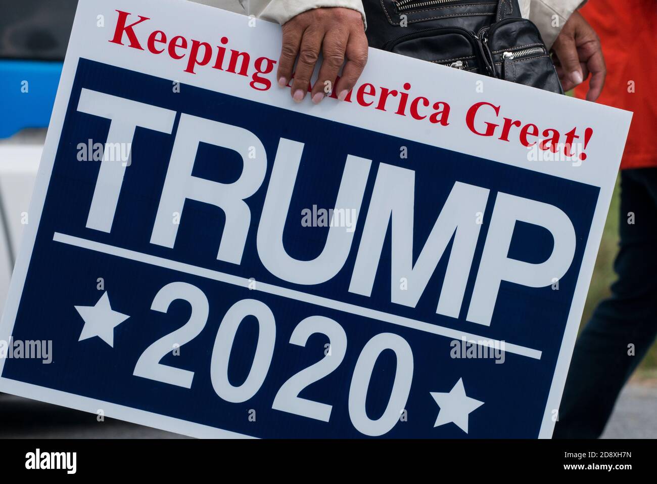 Trump Supporters walking to Donald Trump Rally in Reading, Pennsylvania ...