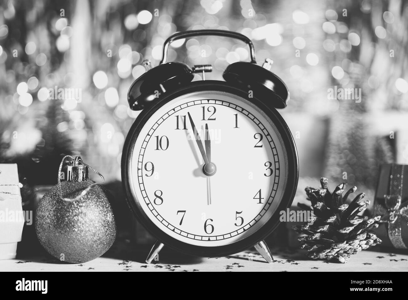 Closeup decorative time seasonal Black and White Stock Photos & Images ...