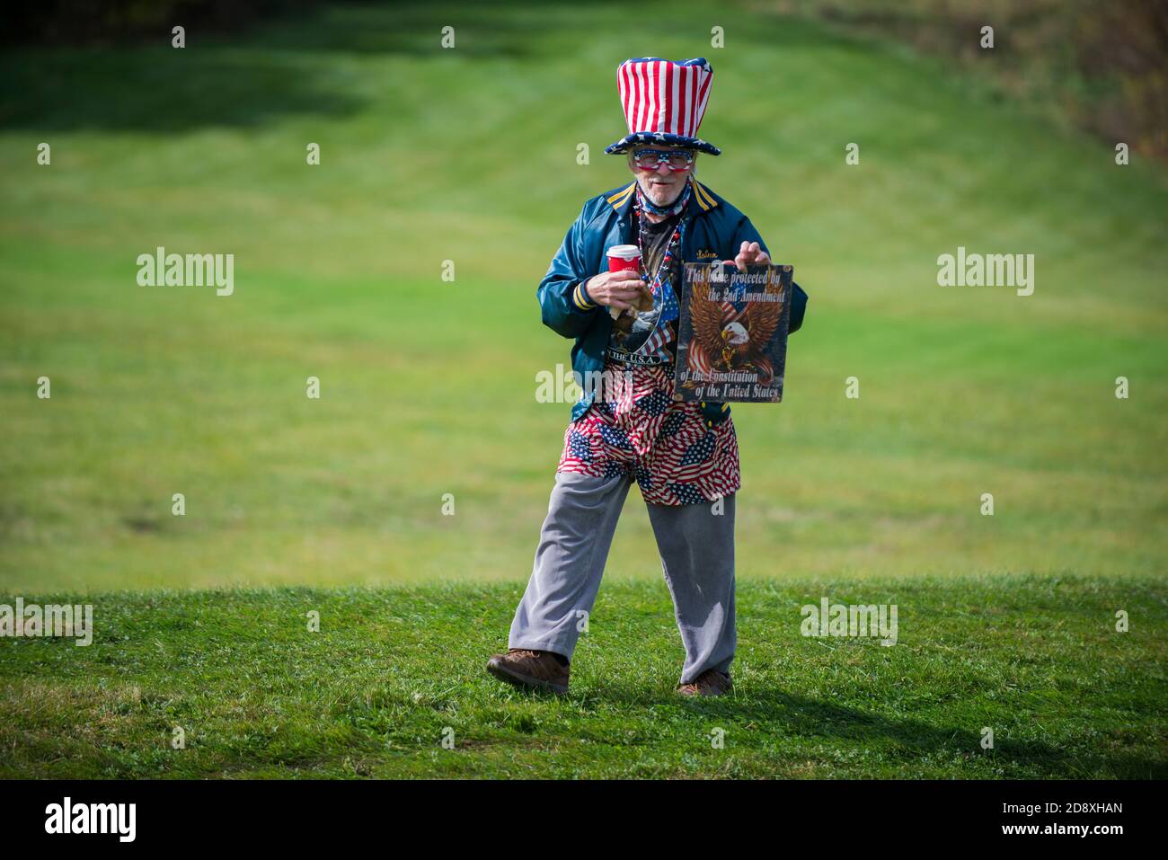 Trump Supporters walking to Donald Trump Rally in Reading, Pennsylvania ...