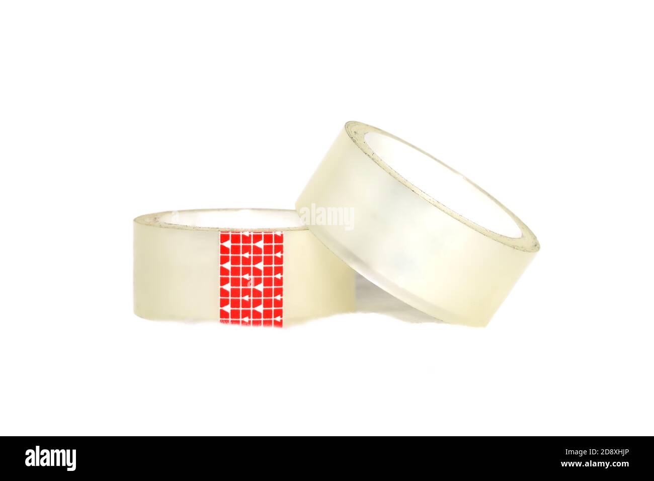Two rolls of packing tape, isolated on white backgrounds Stock Photo ...