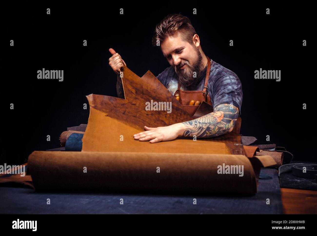 Master leatherwork hi-res stock photography and images - Alamy
