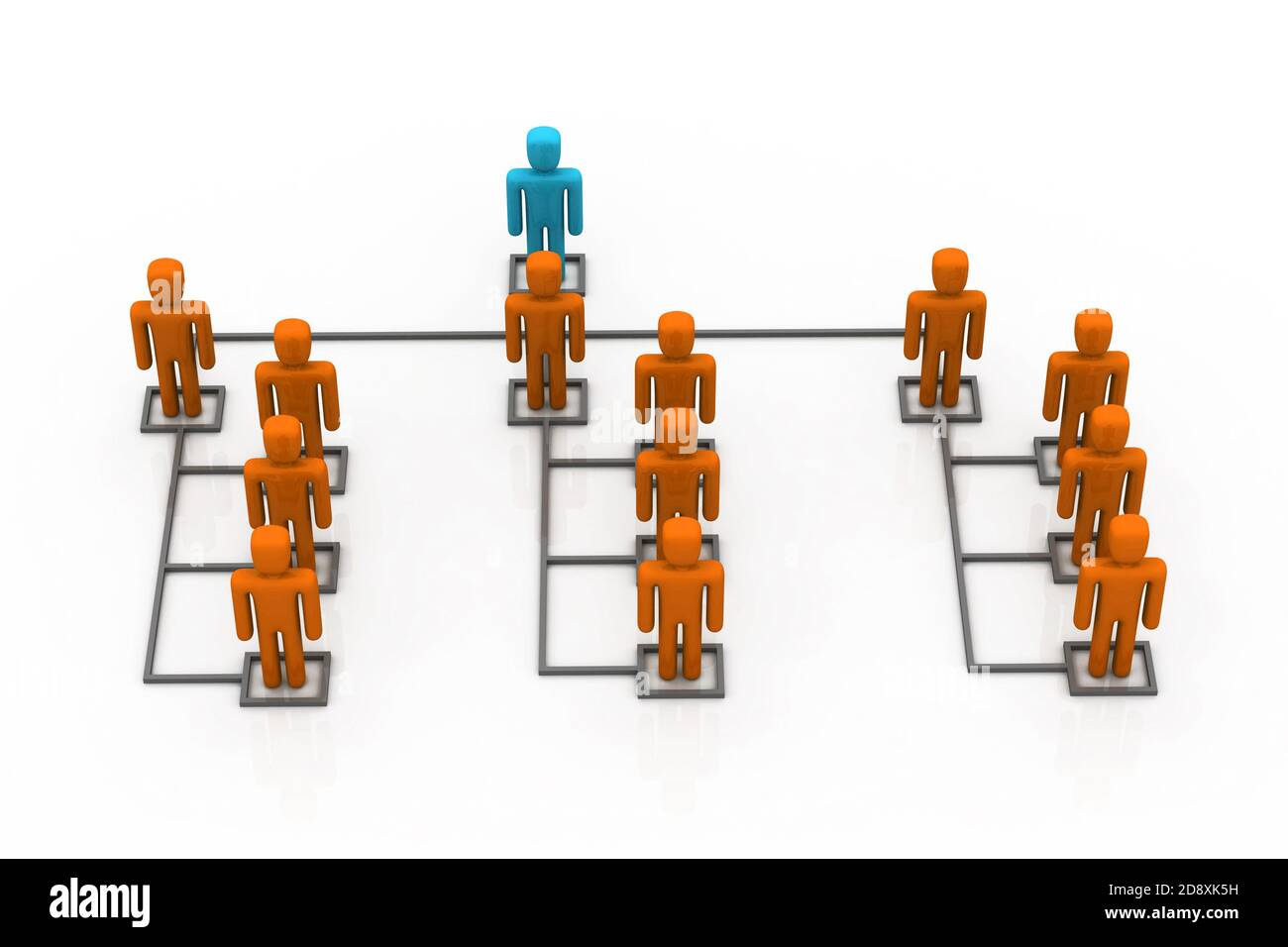 Business network with leader Stock Photo - Alamy