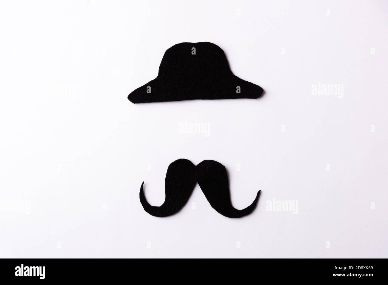 Black mustache, studio shot isolated on white background, Prostate ...