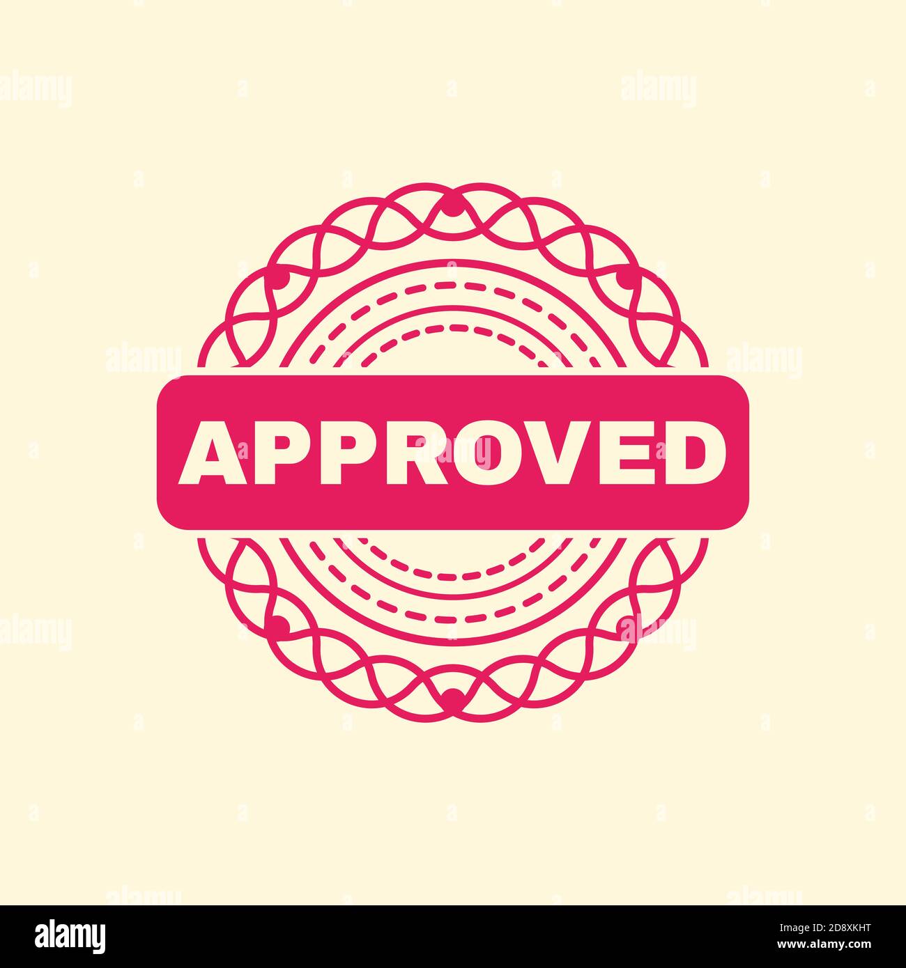 red grunge stamp, approved. vector Stock Vector Image & Art - Alamy