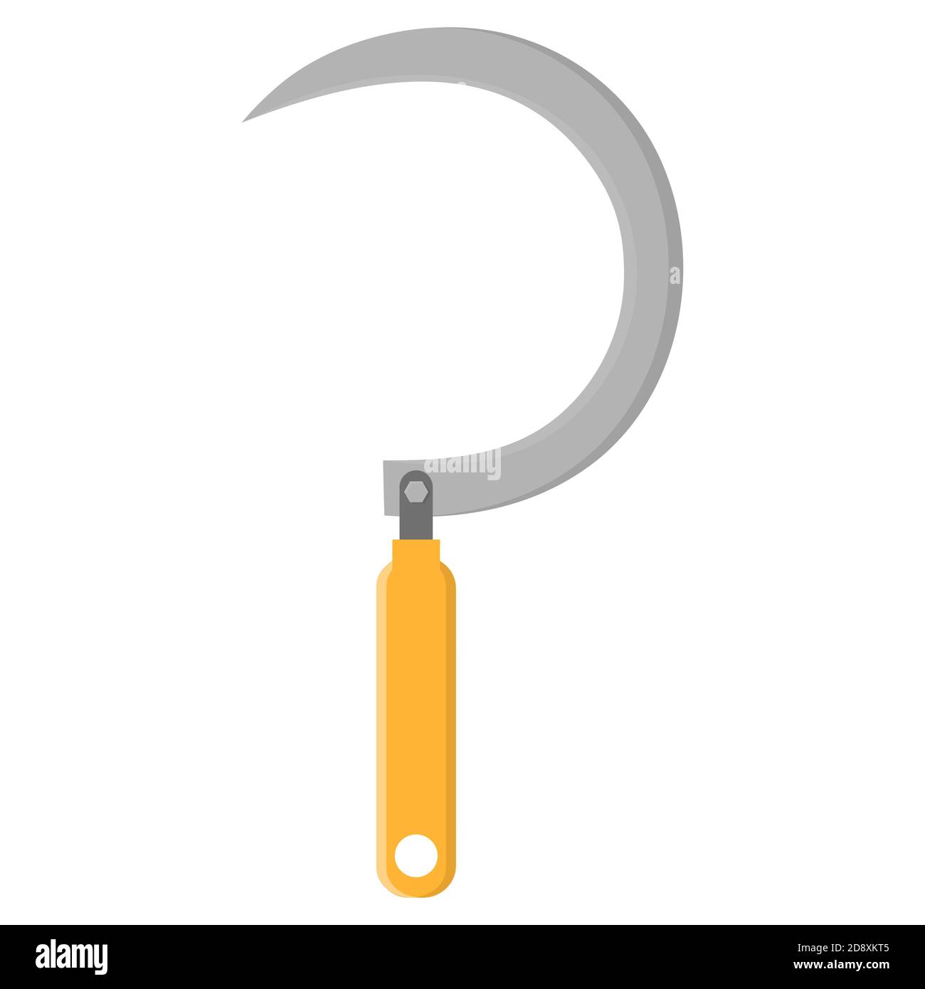 Sickle flat cartoon icon. Hook sickle vector illustration for design ...