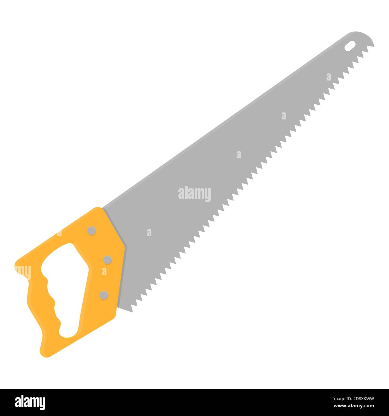 Cartoon hand saw isolated on white background. Tools carpenter ...