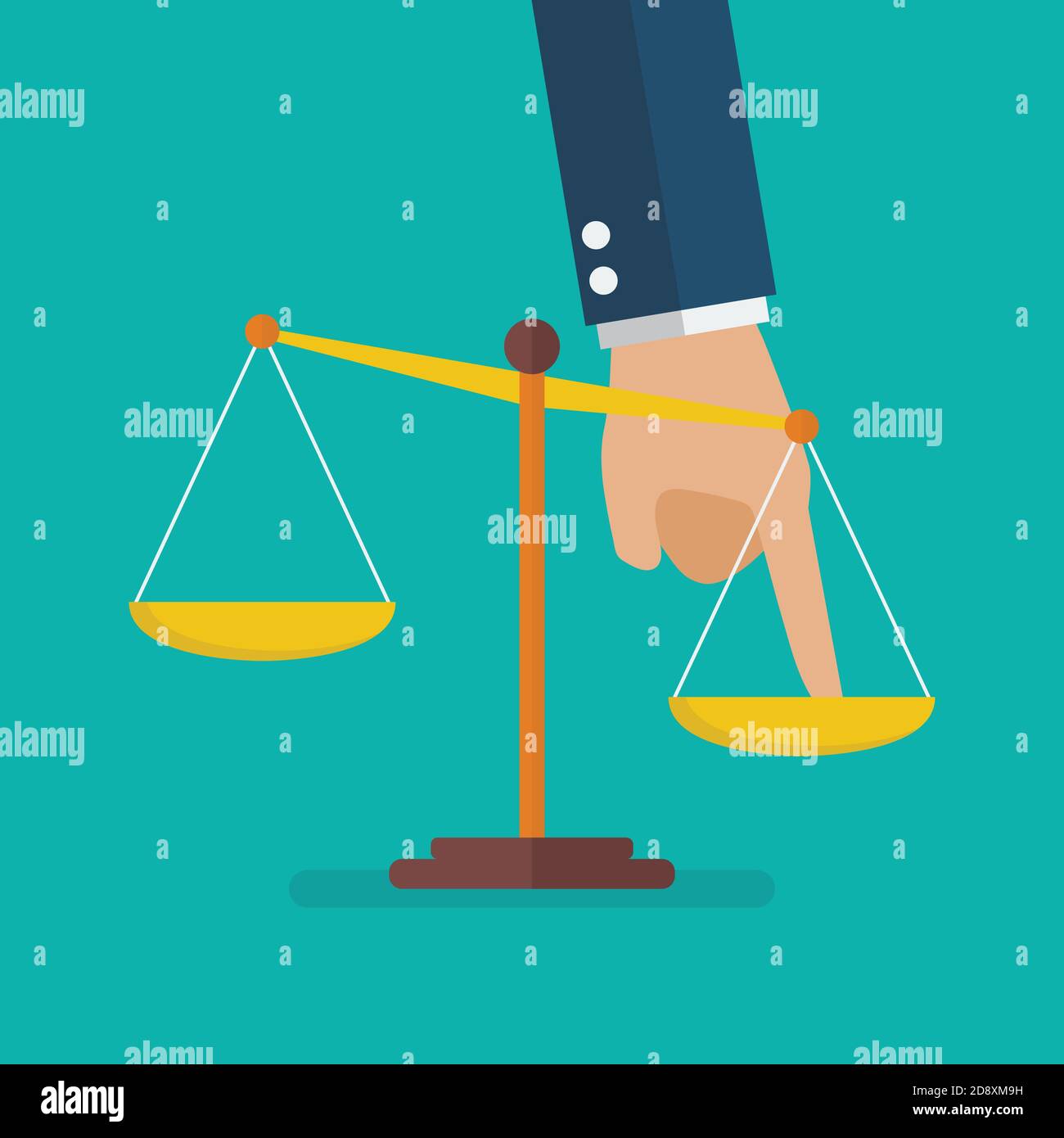 Balance scale unbalanced Stock Vector Images - Alamy