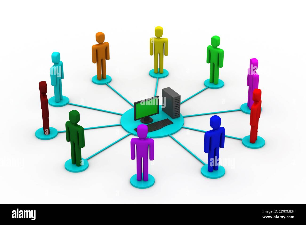 Computer network. communicating data Stock Photo - Alamy