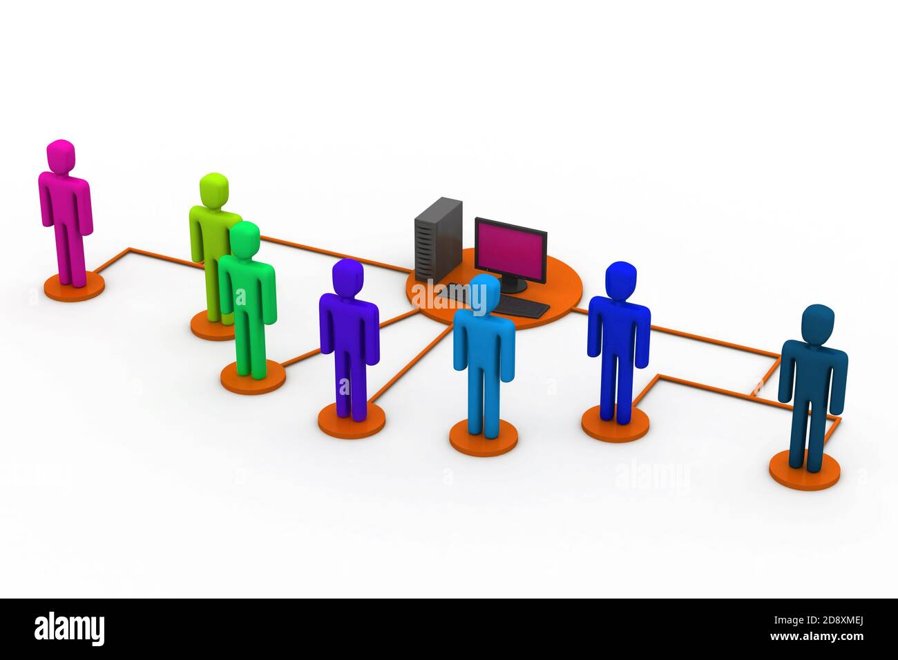 Computer network people Stock Photo - Alamy