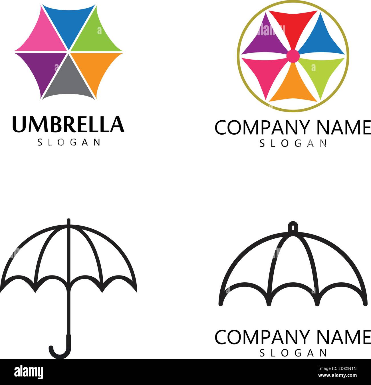 umbrella logo vector template Stock Vector Image & Art - Alamy