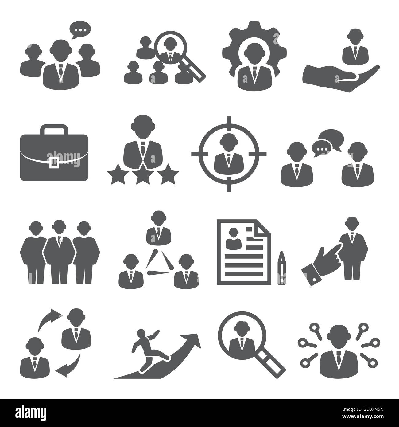 Staff icons set on white background Stock Vector Image & Art - Alamy