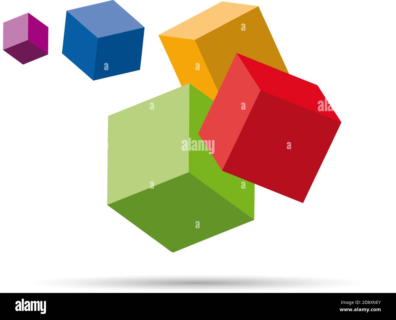 Vector illustration of 3d cubes Stock Vector Image & Art - Alamy