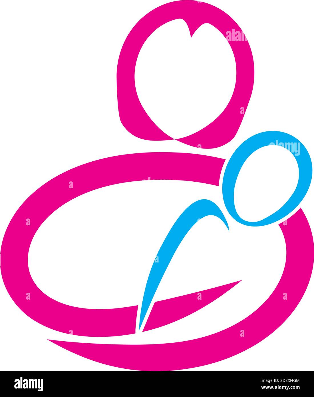 Vector abstract mother and son. Maternity concept Stock Vector Image ...
