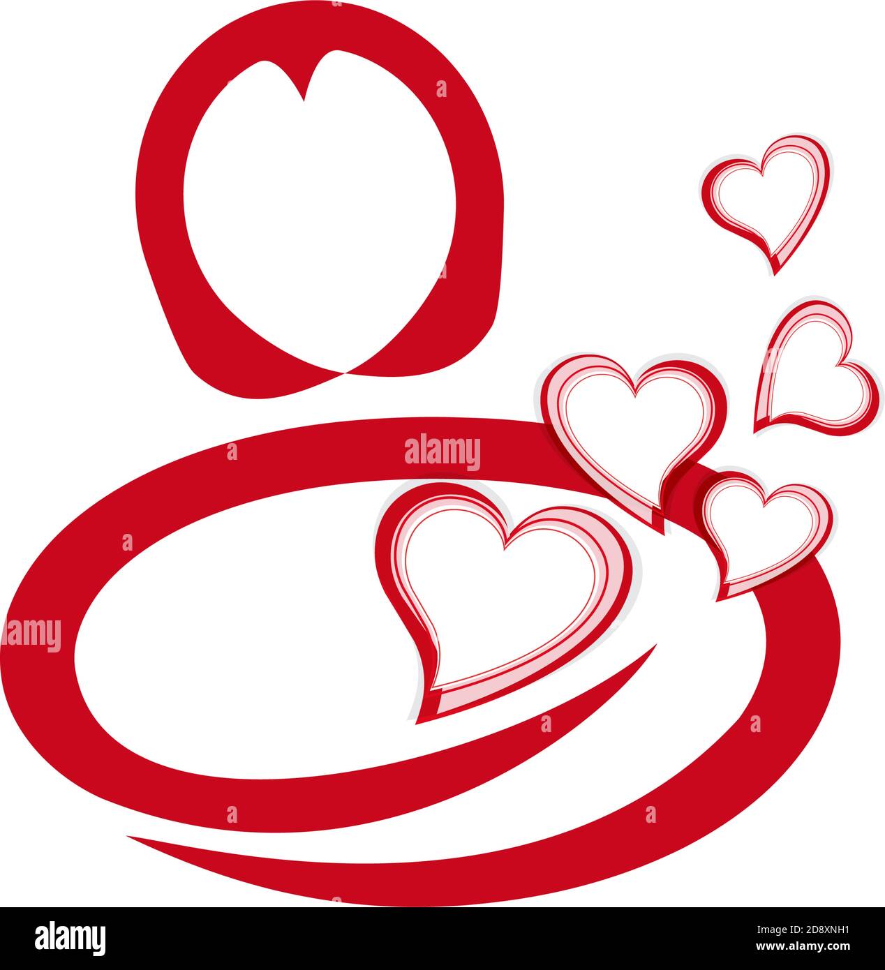 Vector abstract woman in love Stock Vector Image & Art - Alamy