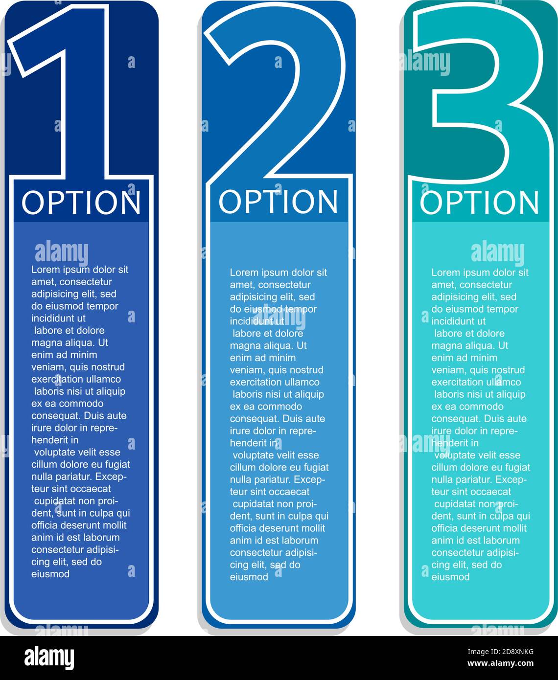 Vector faq labels, three options Stock Vector Image & Art - Alamy
