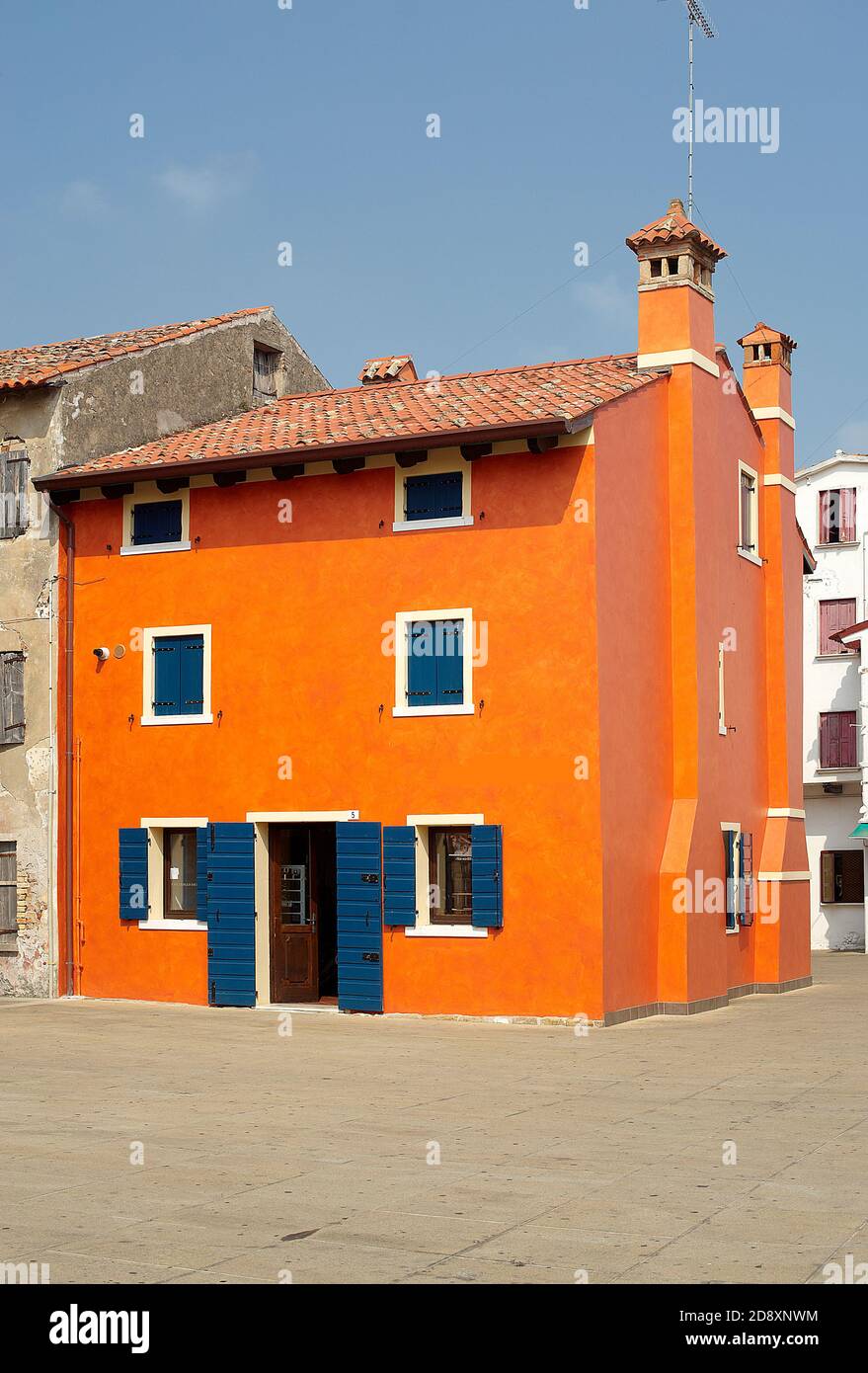Caorle (Ve), a typical house in the historic center Stock Photo - Alamy