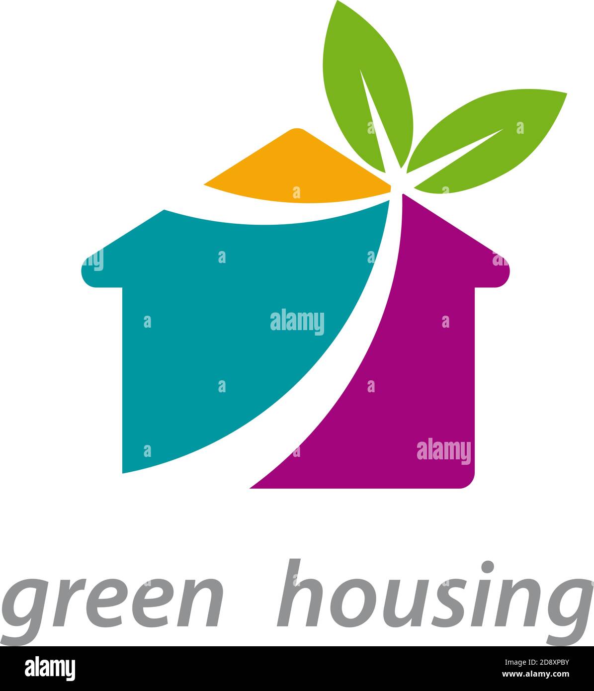 Vector abstract sign green house Stock Vector Image & Art - Alamy