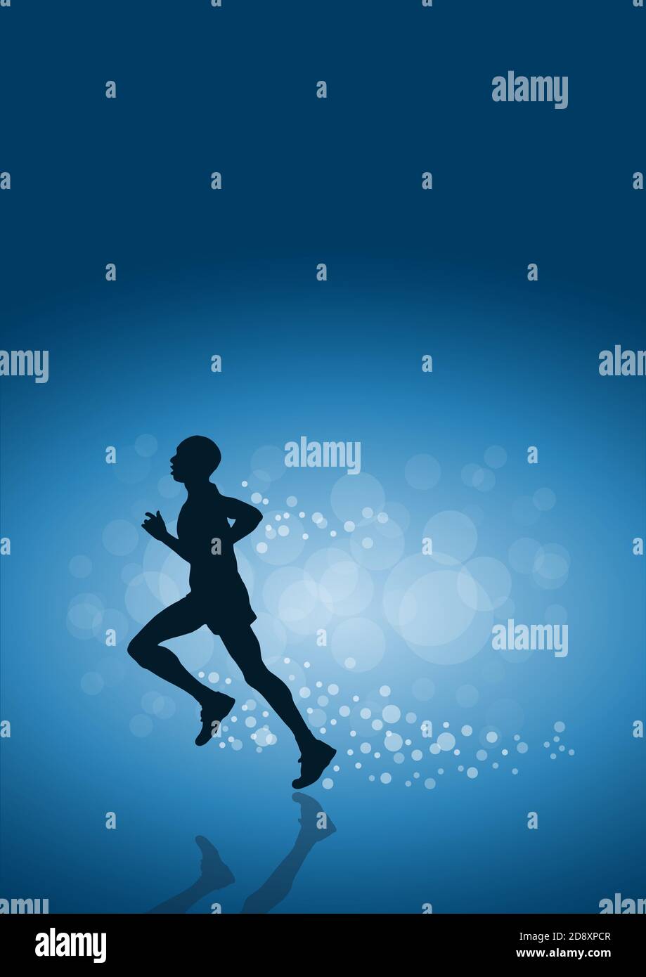 Vector running background in blue Stock Vector Image & Art - Alamy