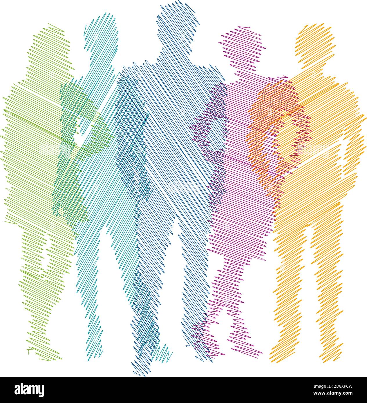 Vector people at the work, teamwork and collaboration Stock Vector ...