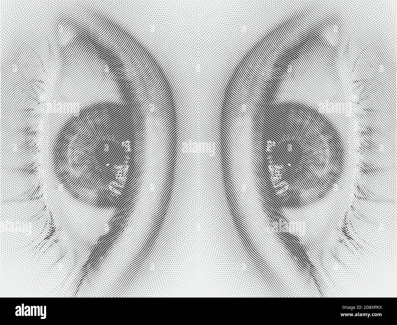 Black and white drawing of eyes. Realistic sketch eyes.Halftone ...