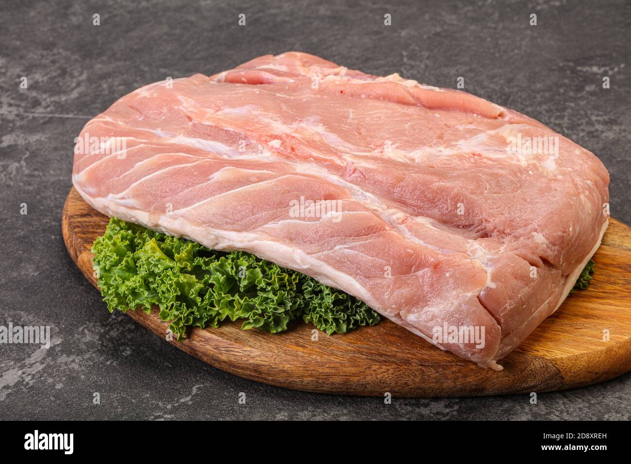 Raw pork loin meat for cooking Stock Photo - Alamy