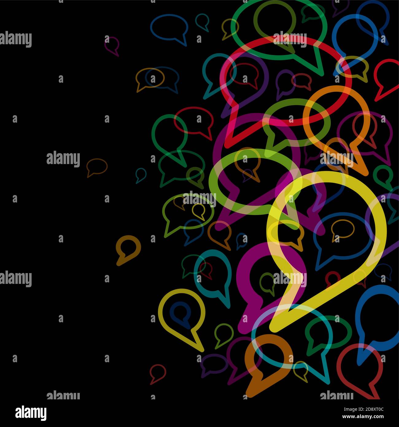 Vector abstract falling talk background Stock Vector Image & Art - Alamy