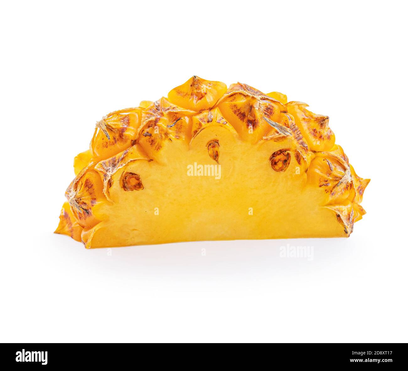 Ananas piece isolated on white background. Tropical summer exotic fruit ...