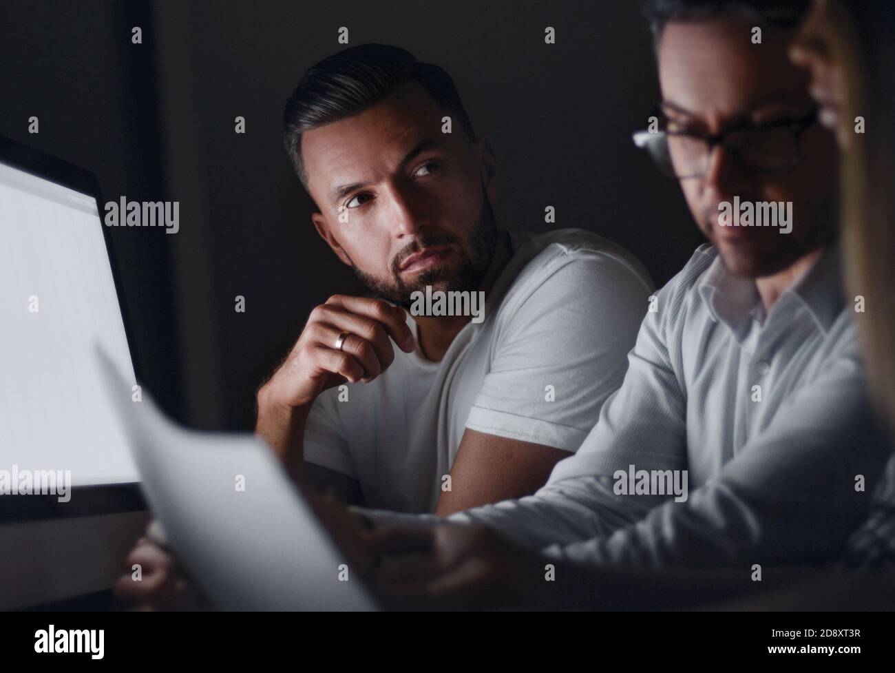 close up.tired employees working overtime Stock Photo - Alamy close up.tired employees working overtime Stock Photo - Alamy