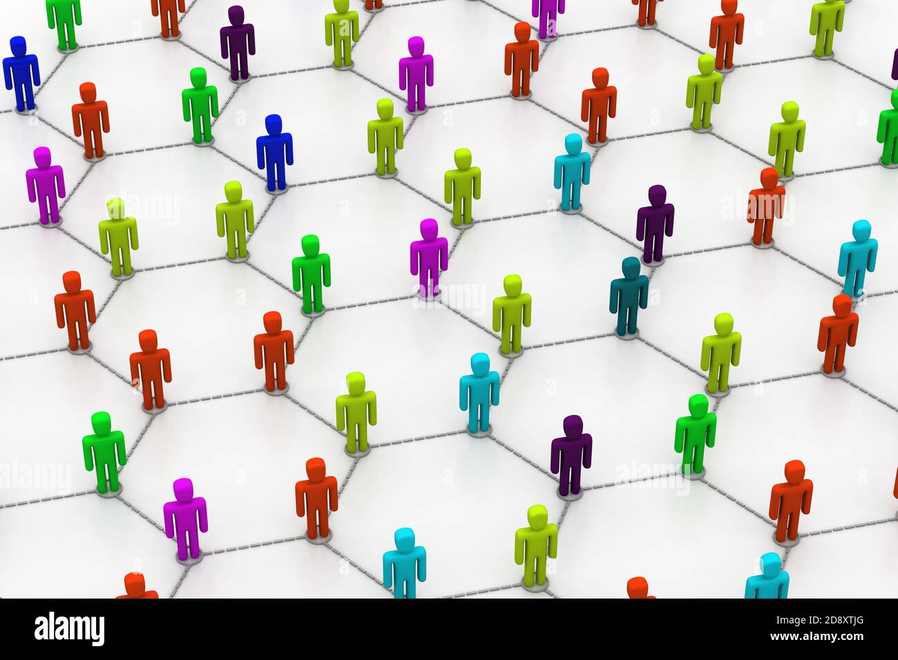 Colorful people network Stock Photo - Alamy