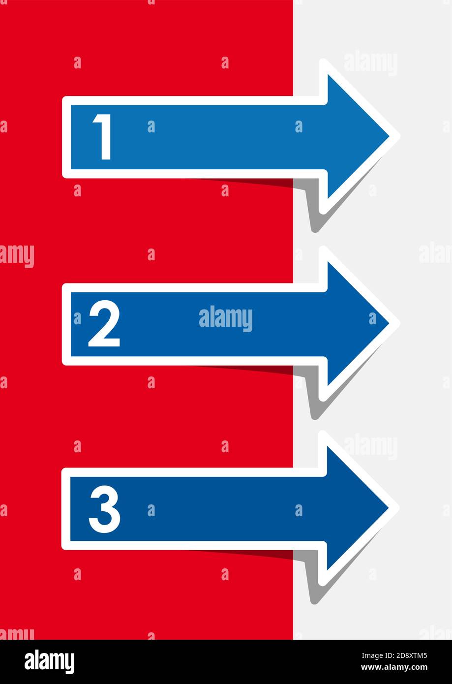 Three red arrows Stock Vector Images - Alamy