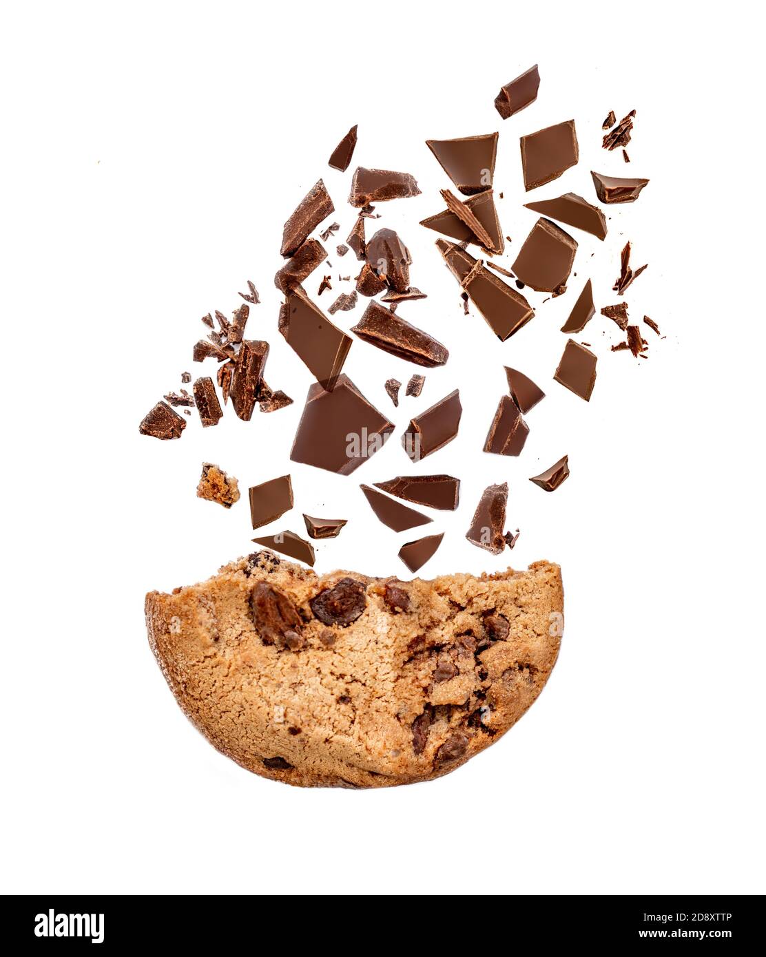 Broken chocolate cookie isolated hi-res stock photography and images ...
