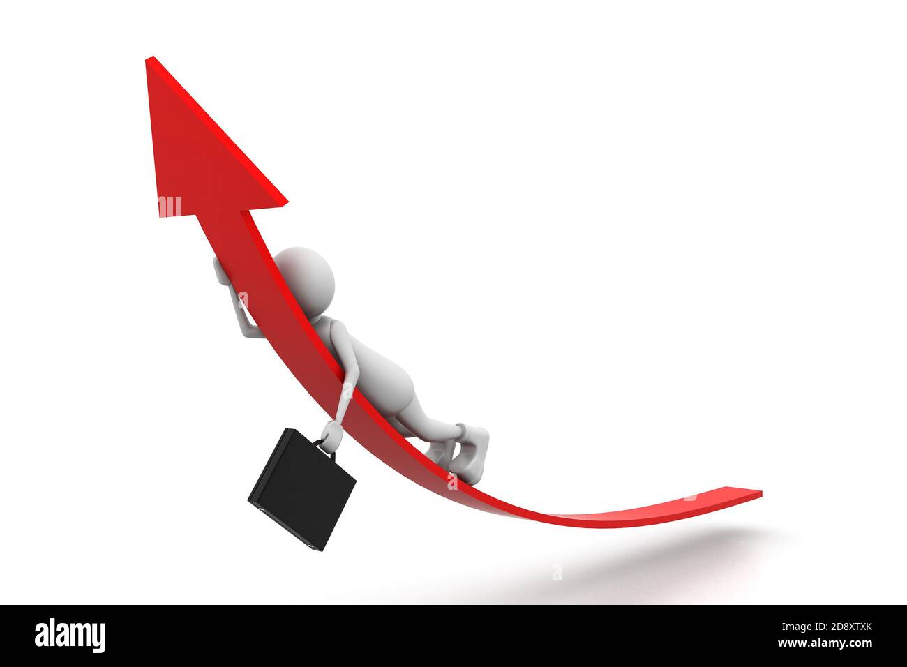 Business man flying to success Stock Photo - Alamy