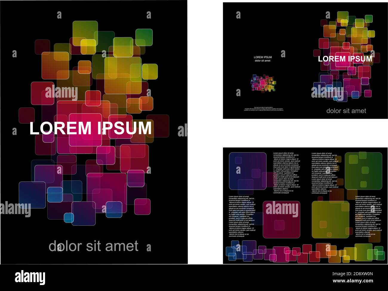 Vector brochure with pixel, digital concept Stock Vector Image & Art ...