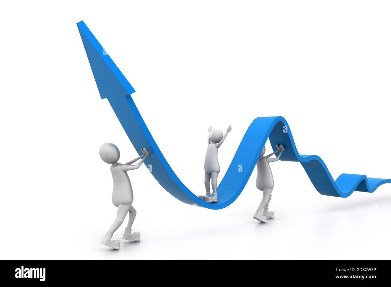 Growing business graph with people Stock Photo - Alamy