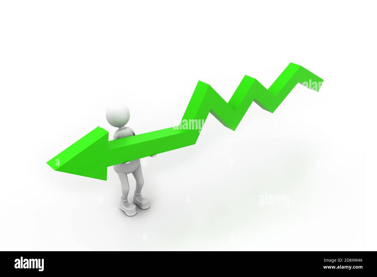 businessman holding falling graph Stock Photo - Alamy