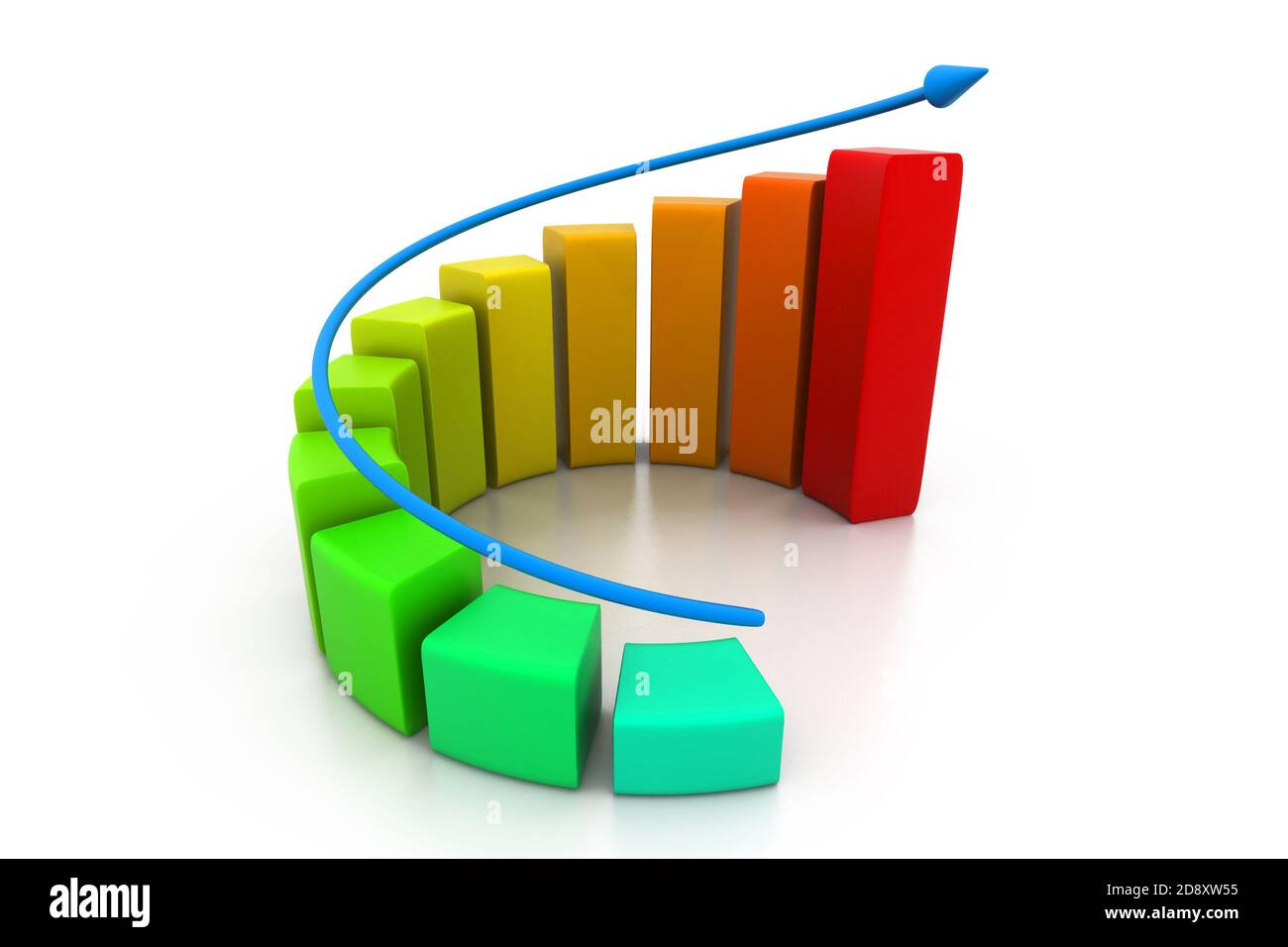 Rising business graph Stock Photo - Alamy
