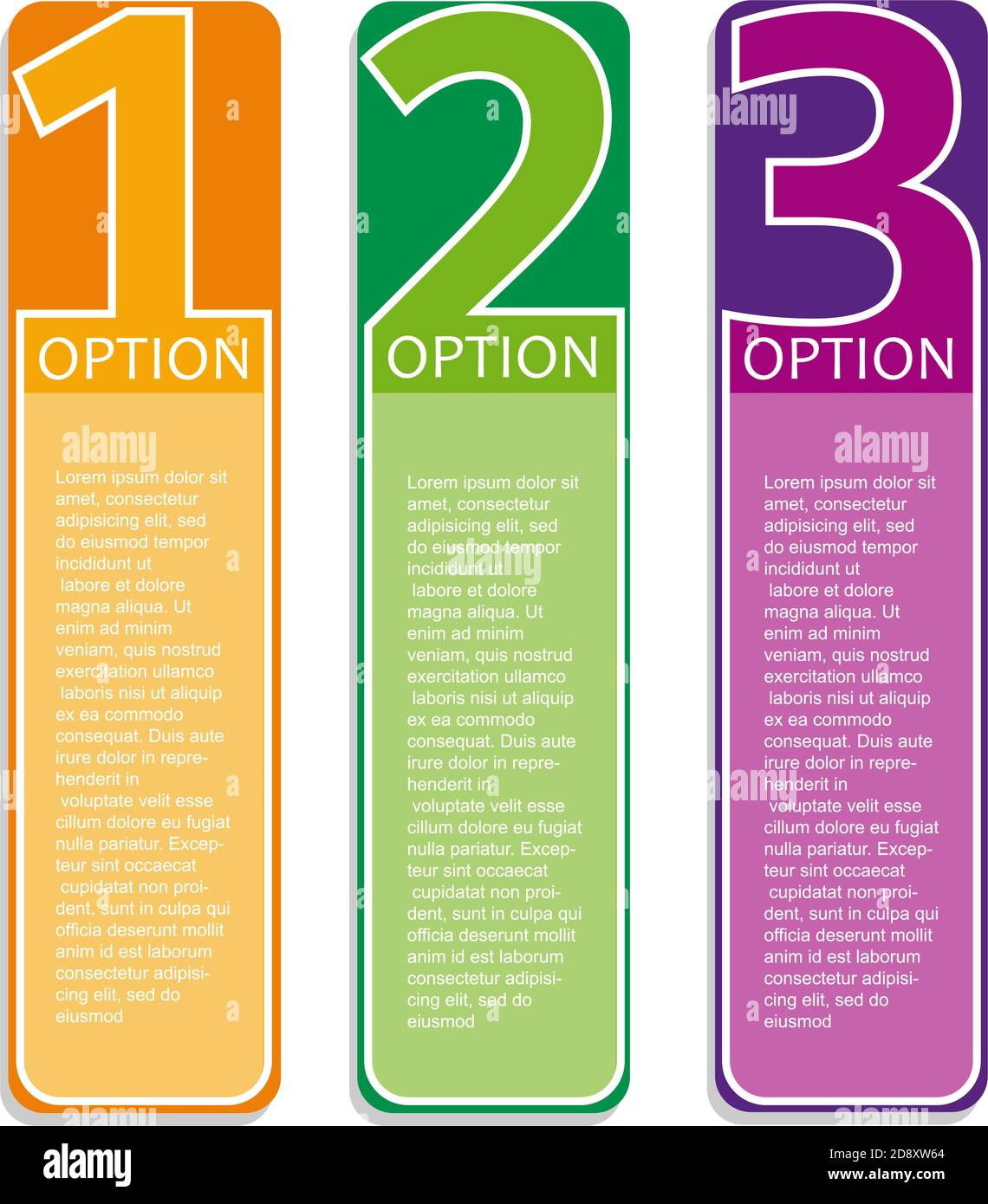 Vector faq labels, three options Stock Vector Image & Art - Alamy